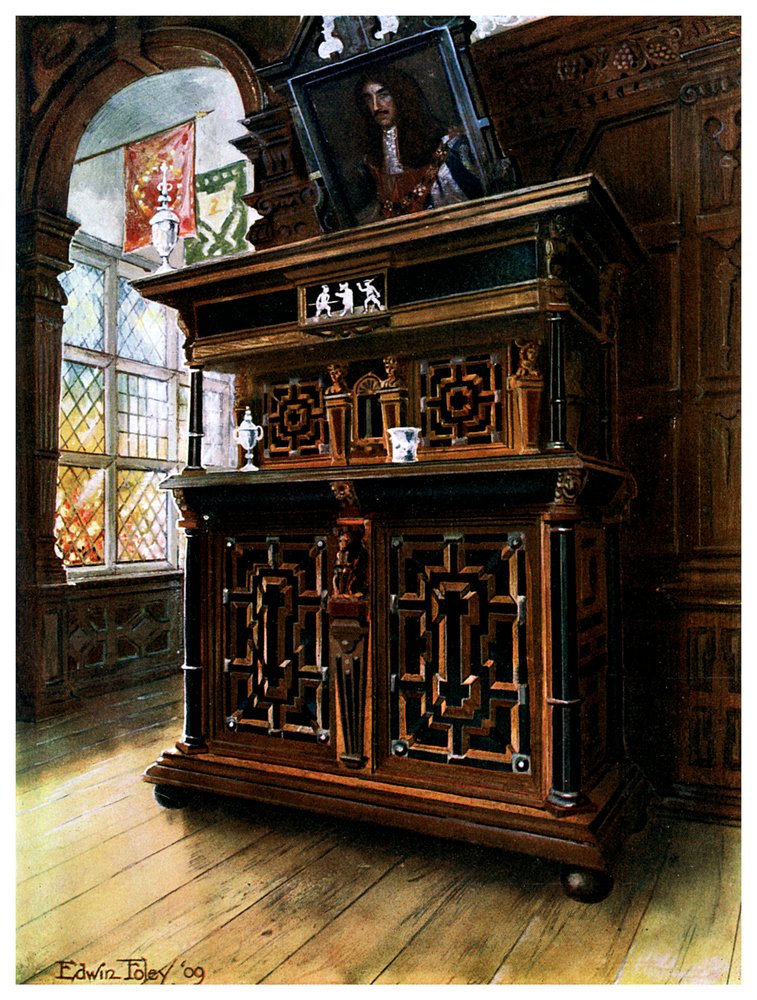A Cabinet of Oak and Walnut by Edwin Foley: Fine art print