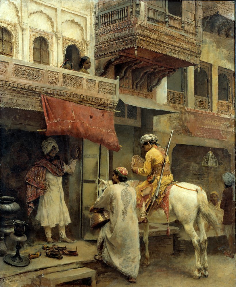 Street Scene in India by Edwin Lord Weeks: Fine art print