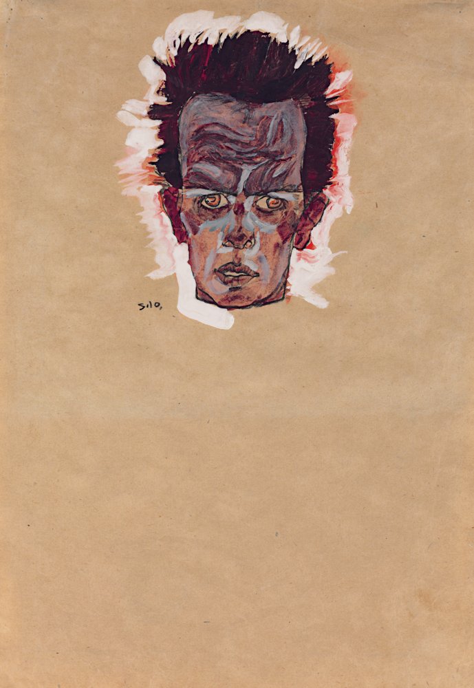 Self Portrait, Head by Egon Schiele: Buy fine art print