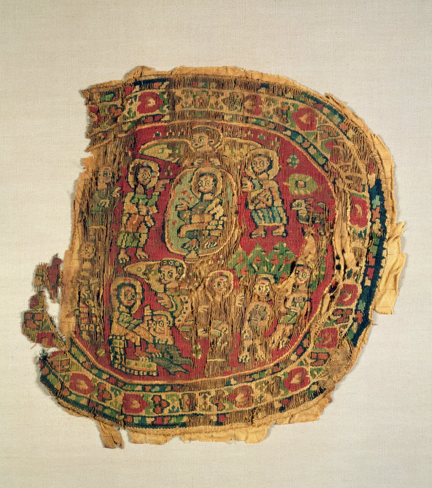 Carpet depicting figures of saints, Egyptian, Coptic period