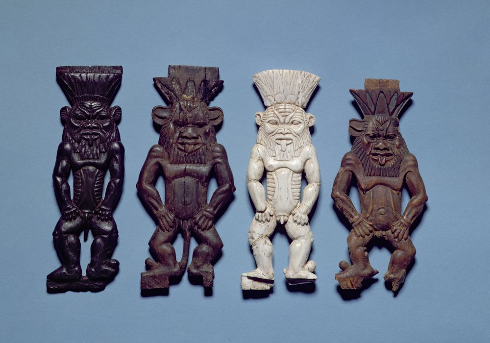 Four Figures of the Grotesque Deity Bes, New Kingdom