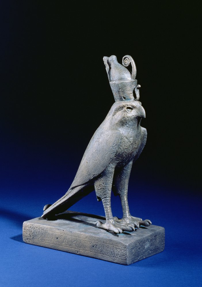 Statuette of Horus in the guise of a falcon by Egyptian