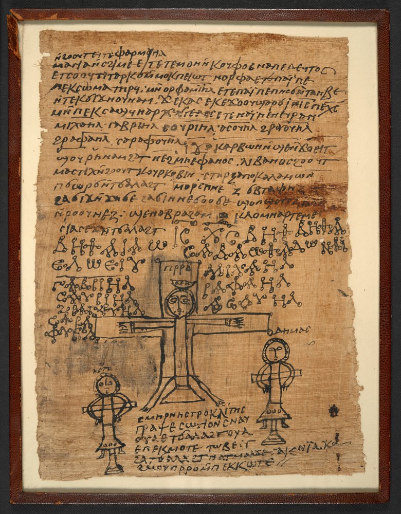 The Crucifixion from a 6th-century Coptic magical text, Or 6796 (4 ...