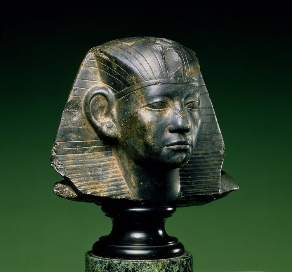 Head of King Amenemhat III by Egyptian 12th Dynasty