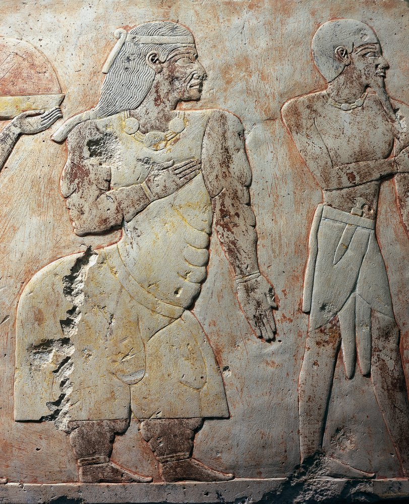 Queen of Punt, (detail), mortuary temple of Hatshepsut, Deir el-Bahari ...