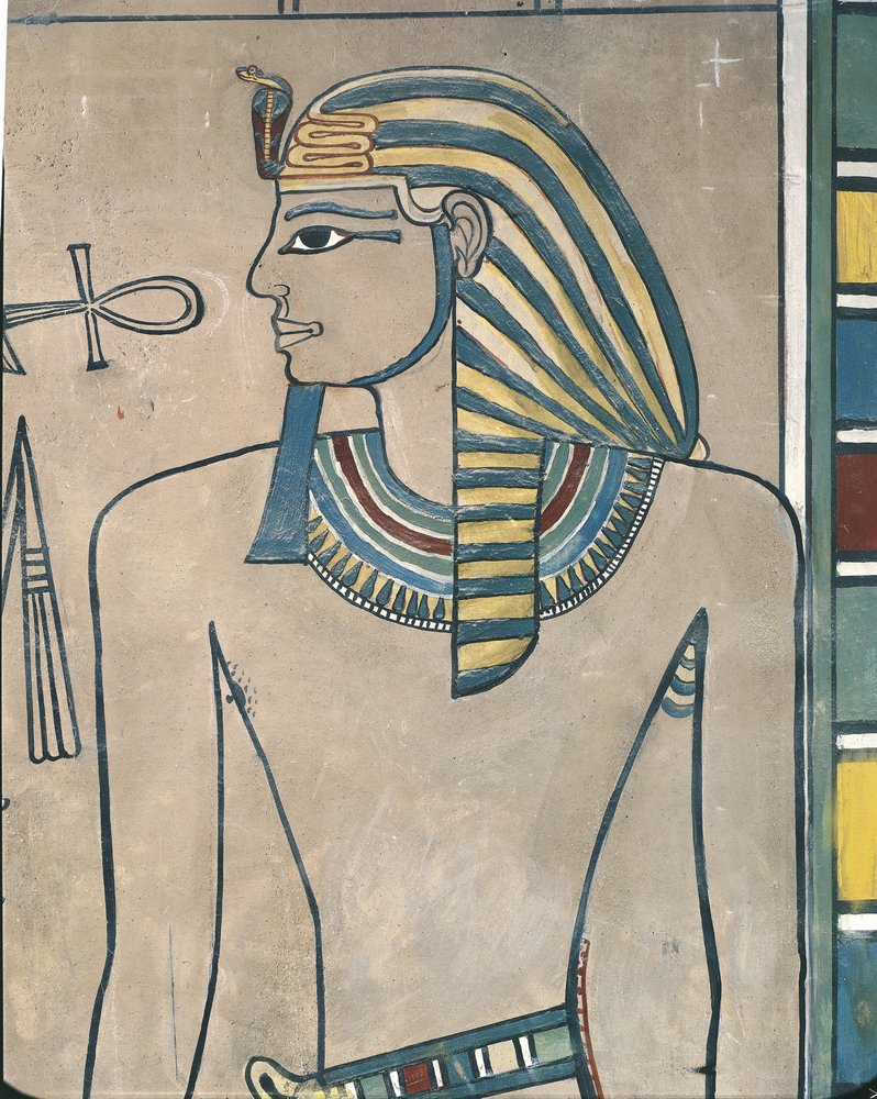 Ancient Thebes, Valley of the Kings, mural of pharaoh Amenhotep III