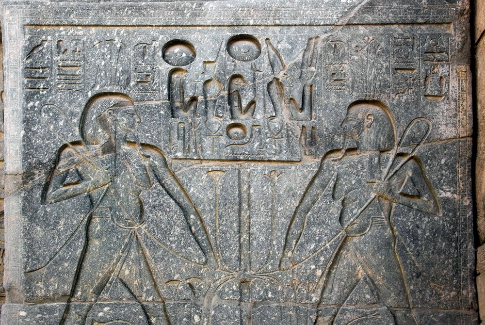 Egyptian Antiquity: Detail of the Base of the Statue of Pharaoh Ramses ...