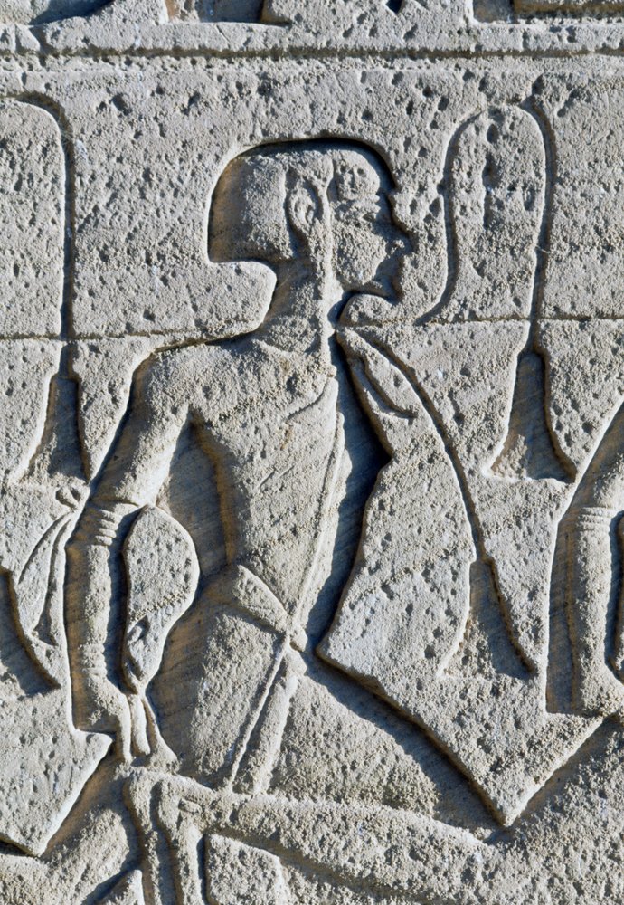 Relief depicting prisoner from Battle of Kadesh, (detail)