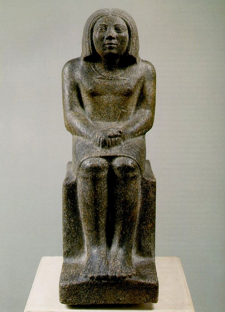 Seated Male Figure, Egypt, Ankh by Egyptian 3rd Dynasty