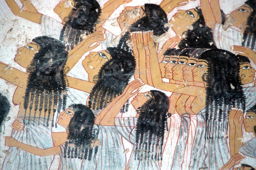 Ancient Egypt, Painting, Wailing women in funeral procession, Tomb of ...