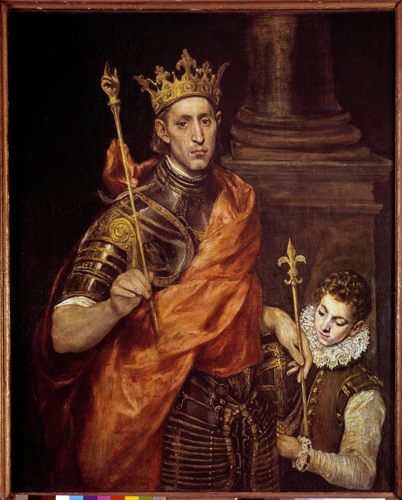 Portrait of Saint Louis (Louis IX) with a Page by El Greco