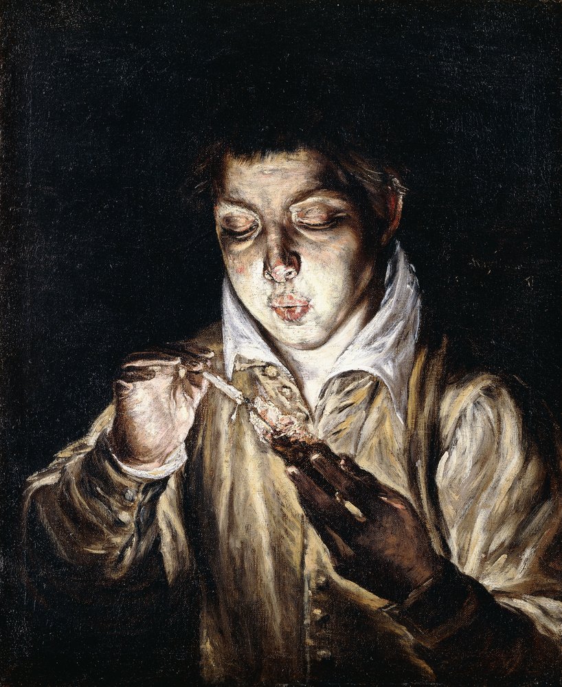 A Boy Lighting a Candle by El Greco: Buy fine art print