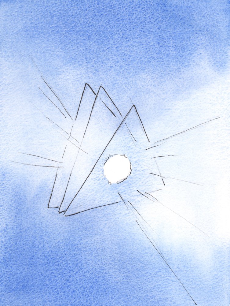 I was shown a symbol of the Holy Trinity: three triangles, with a fire ...