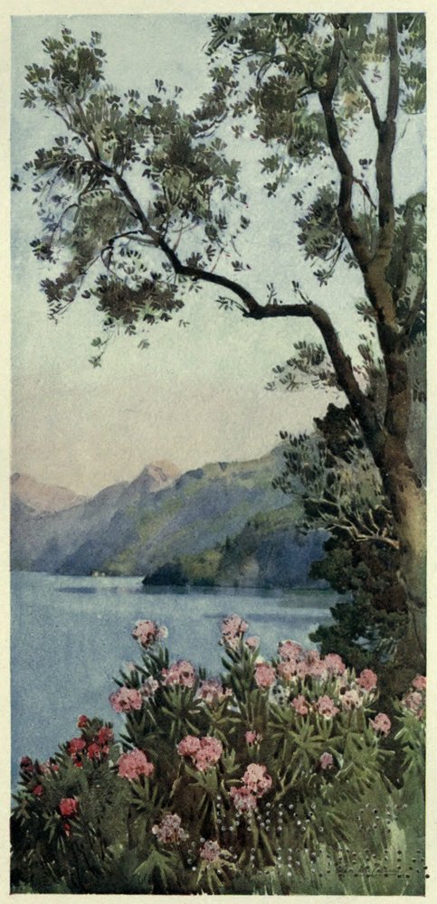 Lago di Como, Illustration from 'The Italian Lakes' by Richard Bagot