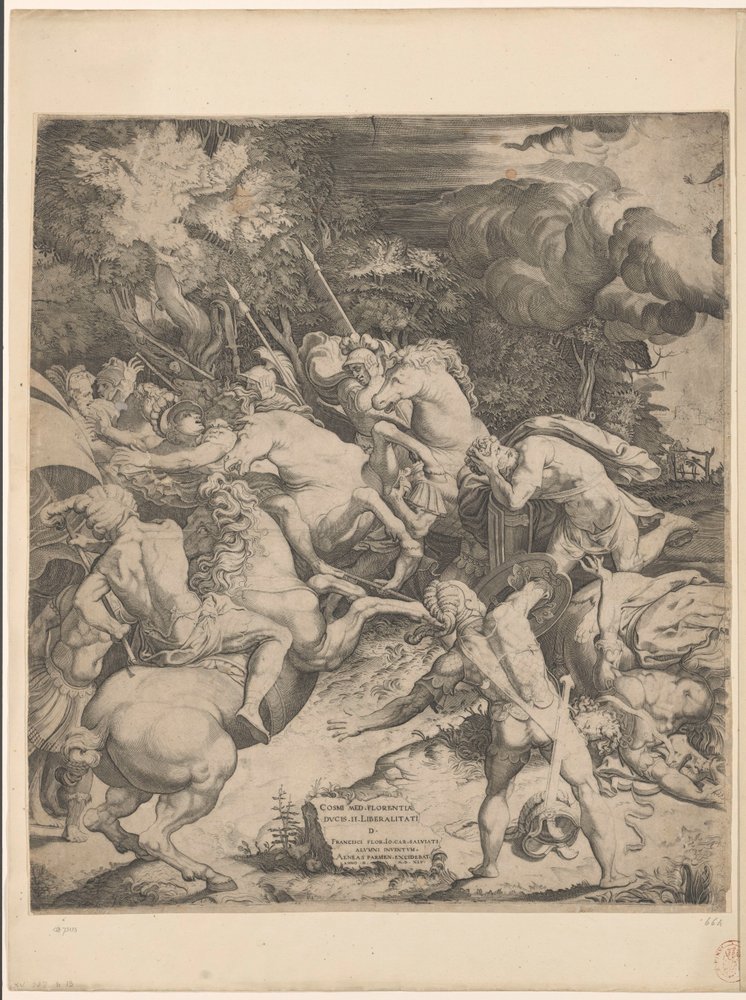 Conversion of Paul (Left Panel) by Enea Vico