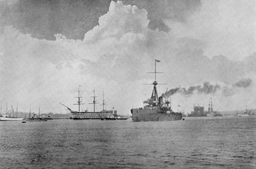 A Century Between: The Dreadnought Steaming Past The Victory ...