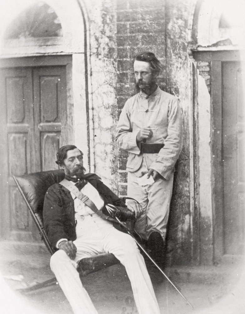 Major-General Sir Robert Napier (seated) and his ADC, Major E.H ...