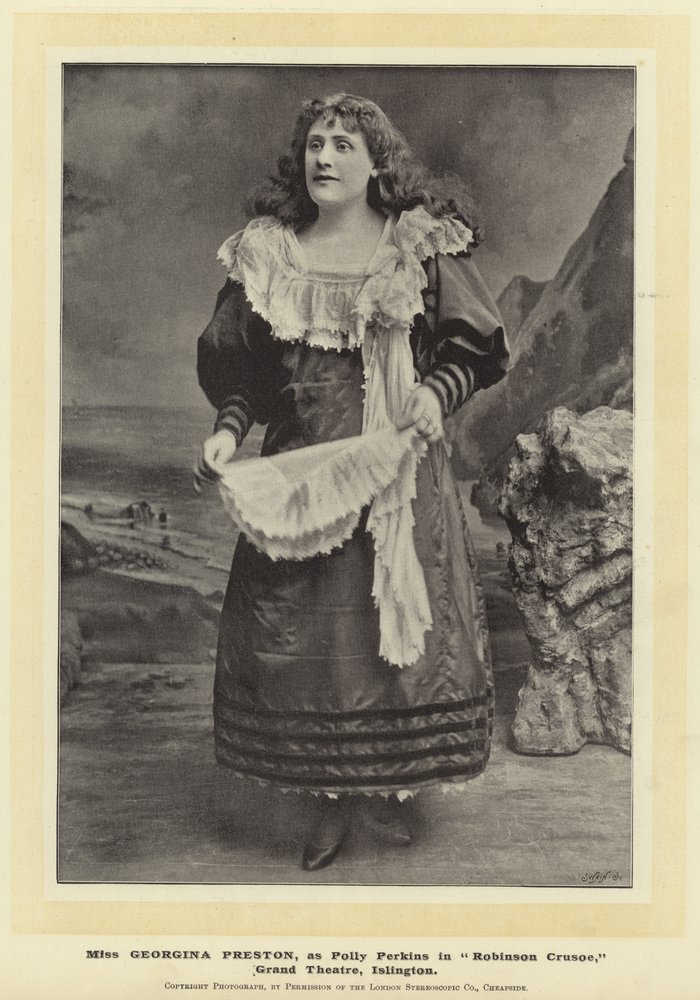 Miss Georgina Preston as Polly Perkins in Robinson Crusoe, Grand ...