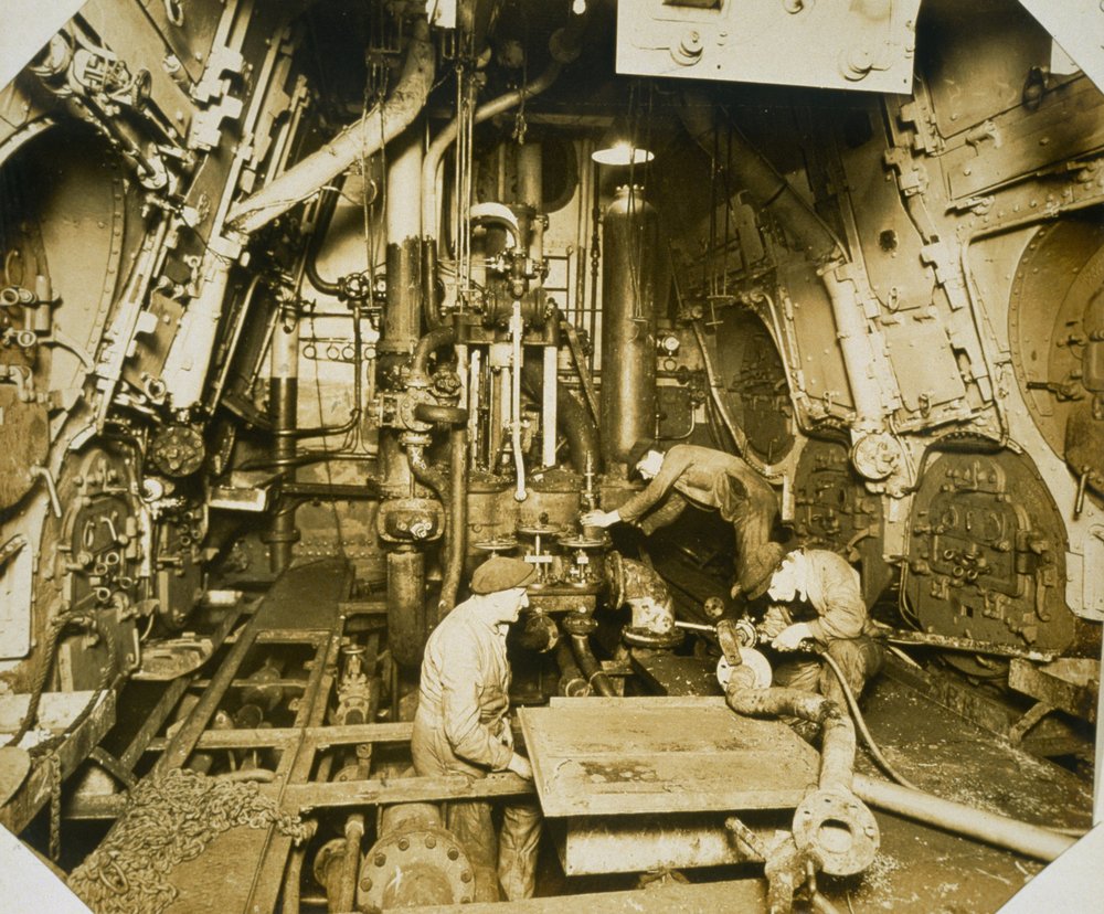 View inside the Engine Room by English Photographer