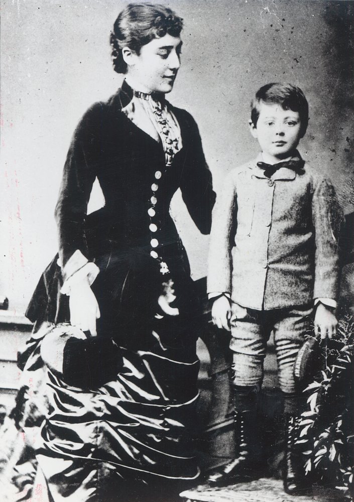 Winston Churchill with His Mother, Lady Randolph Churchill