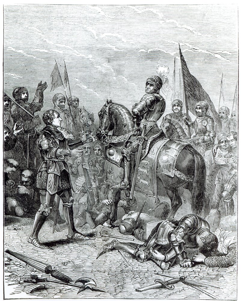 Battle of Bosworth Field: Lord Stanley Bringing the Crown of Richard ...