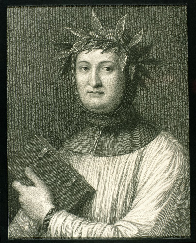 Francesco Petrarch from 'The Gallery of Portraits', published 1833