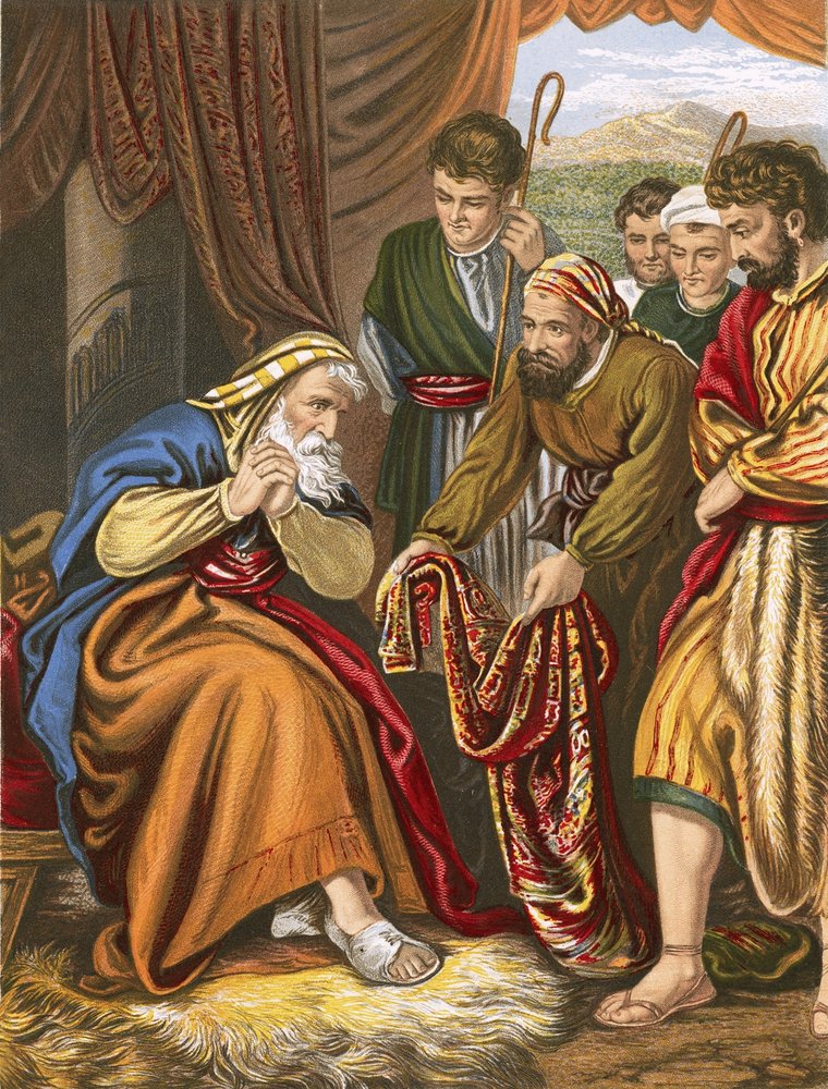 Jacob and the Coat of Many Colors by English School