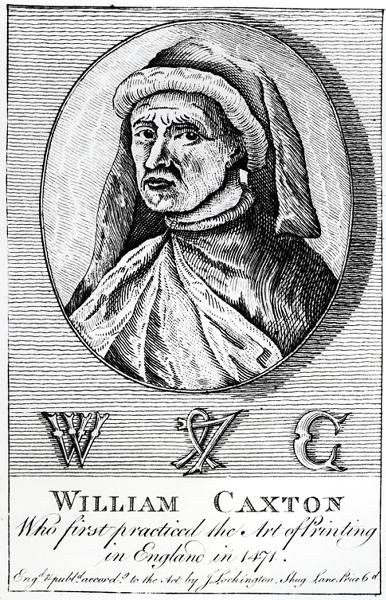 Portrait of William Caxton and his Printers Mark