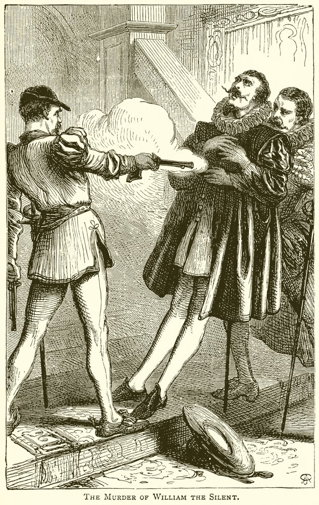 The Murder of William the Silent by English School