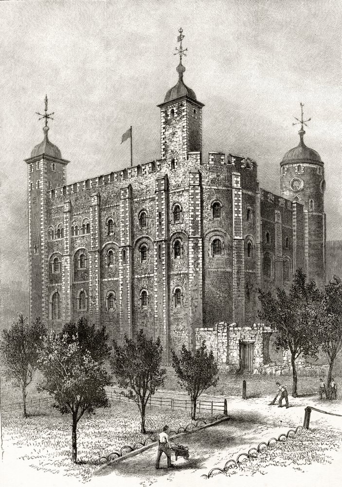 The White Tower, Central Tower at the Tower of London, from 'London ...