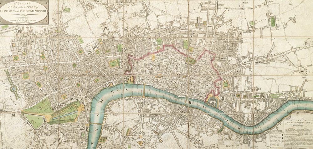 Wallis's Folded Map of the City of London and Westminster