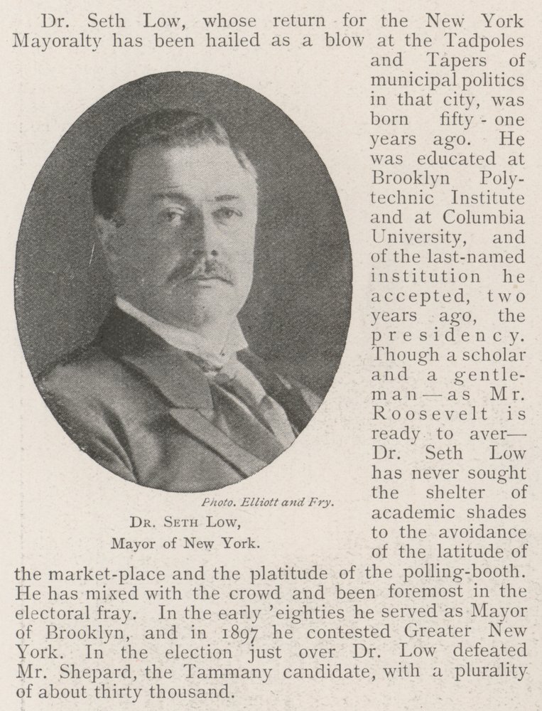 Dr Seth Low, Mayor of New York by English Photographer