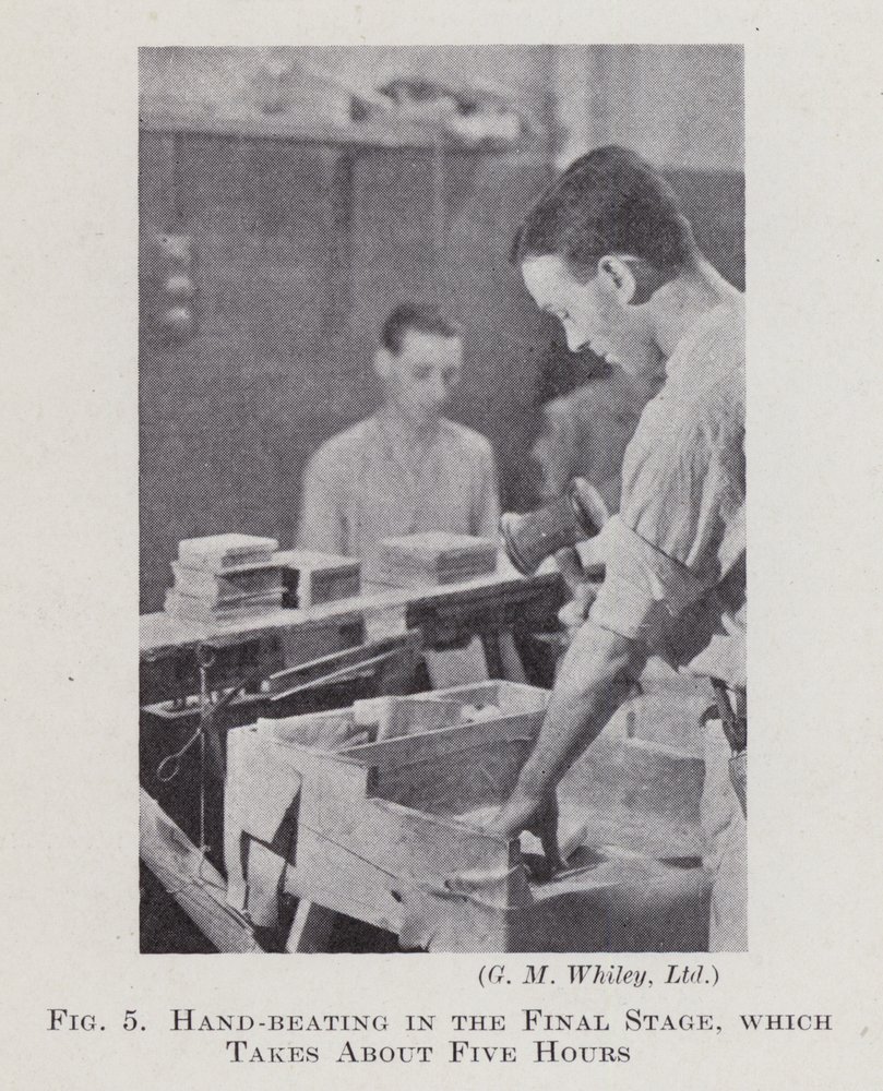 Hand-beating in the Final Stage, which takes about Five Hours