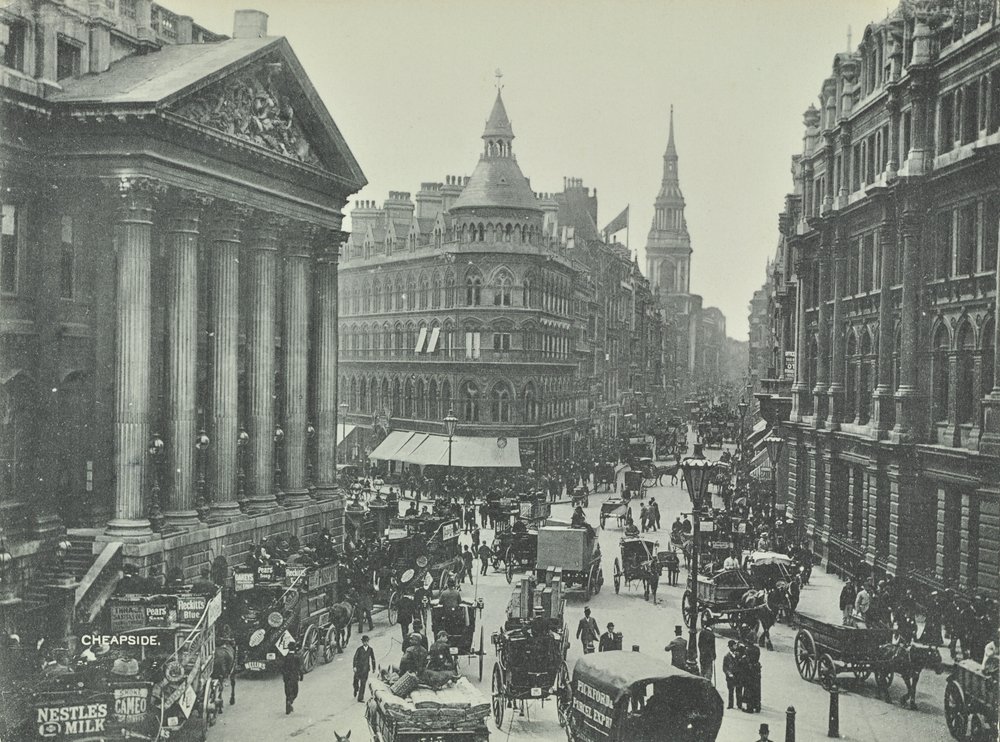 Mappin and Webb, Cheapside, from Mansion House looking west, City of ...