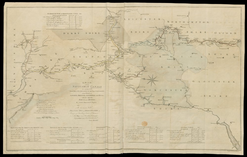 A Plan of the Navigable Canals now making in the Inland Parts of the ...