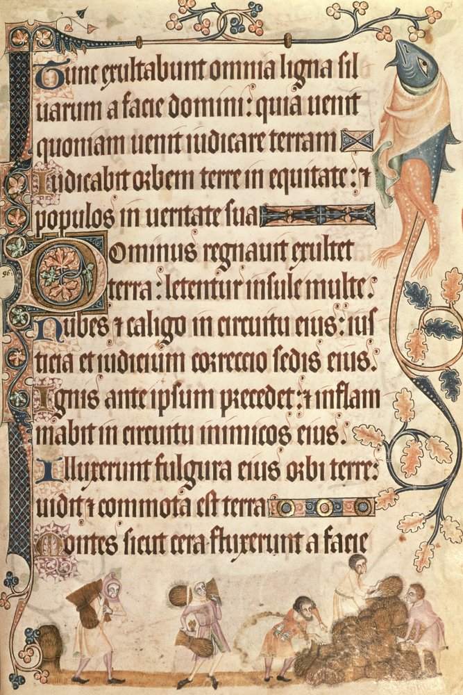Stacking Sheaves of Corn, from the Luttrell Psalter