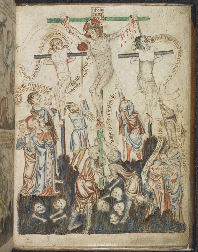 The Crucifixion, from Holkham Bible Picture Book