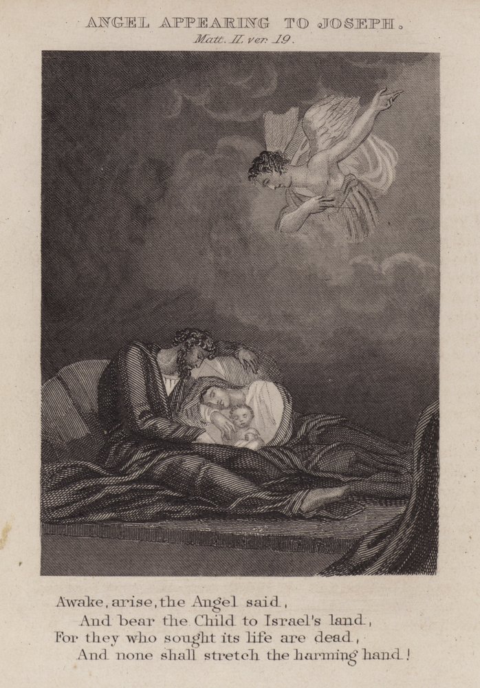 Angel Appearing to Joseph, Matthew II, ver 19