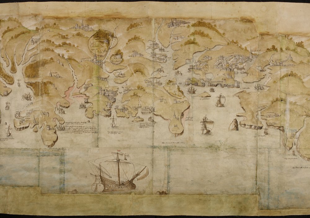 Map of the coast between Fowey and Salcombe, including Plymouth. Part ...