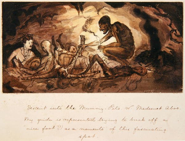 Descent into the Mummy-Pits, nr. Medeenet Aboo, c.1880