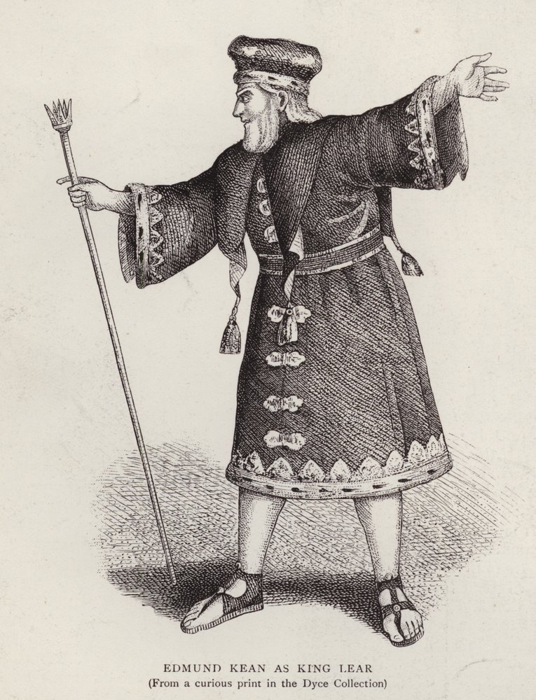 English actor Edmund Kean in the title role in Shakespeare's King Lear