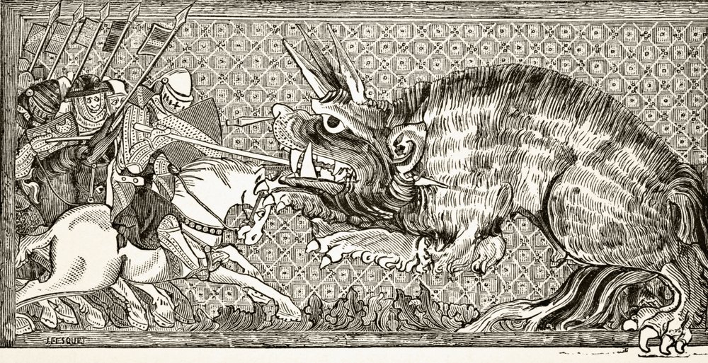 How Alexander Did Battle with the Beast, After a Miniature in a 13th ...