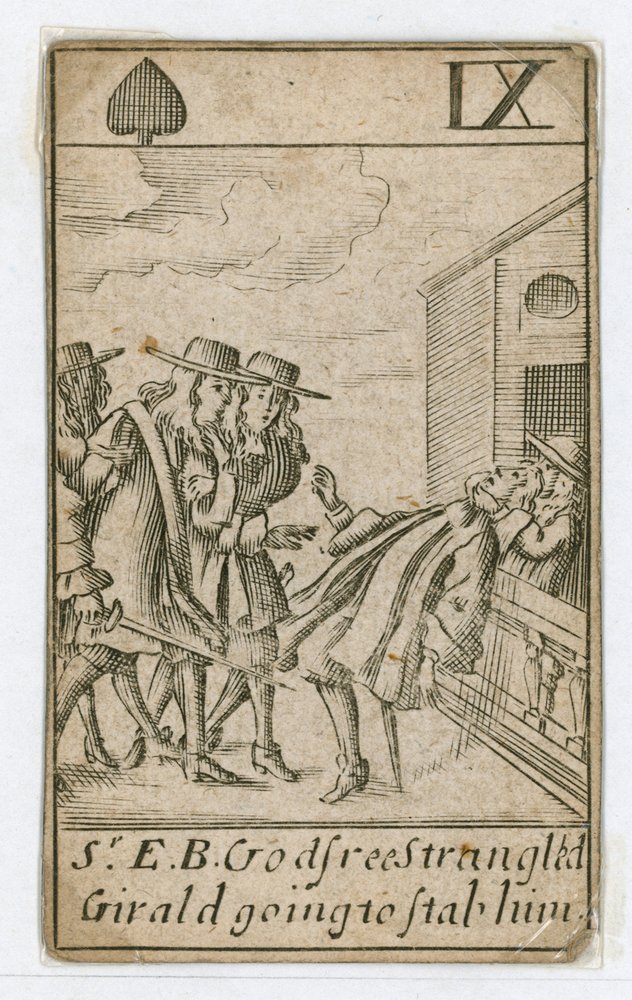 Popish Plot Playing Card by English School: Fine art print