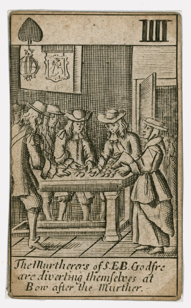 Popish Plot Playing Card by English School: Fine art print