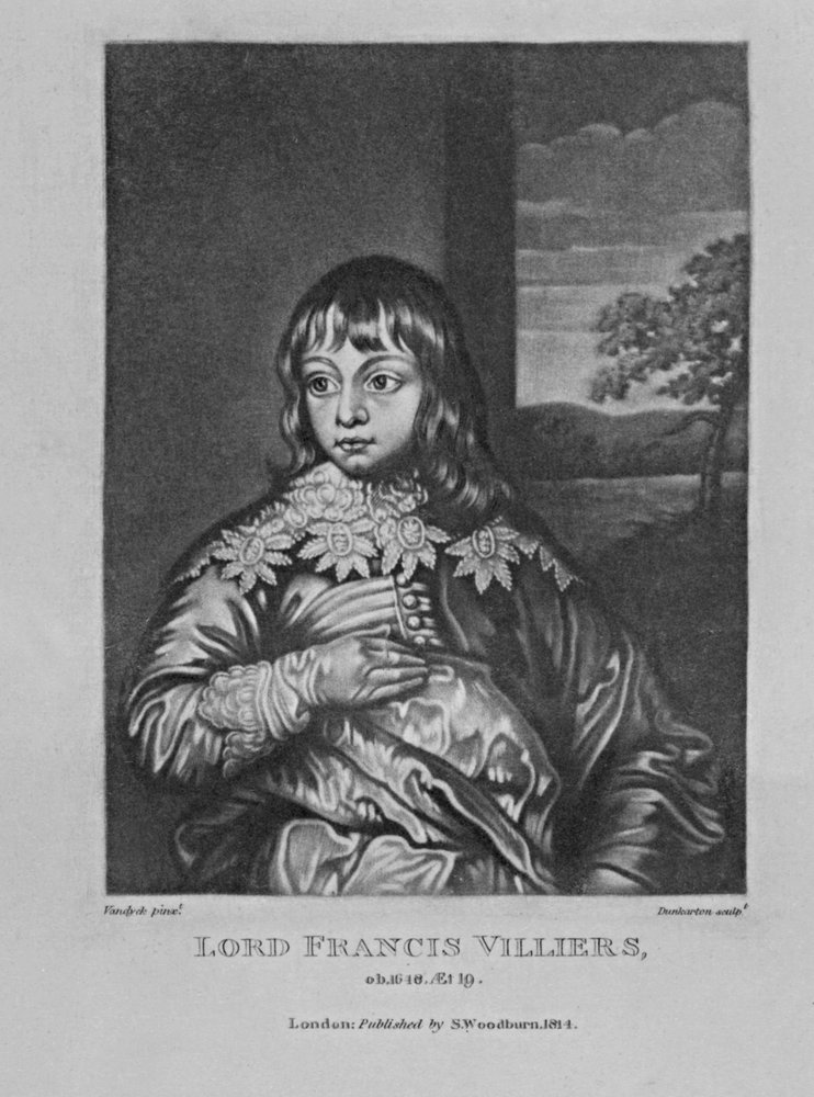 Portrait of Lord Francis Villiers, from 'Characters Illustrious in ...