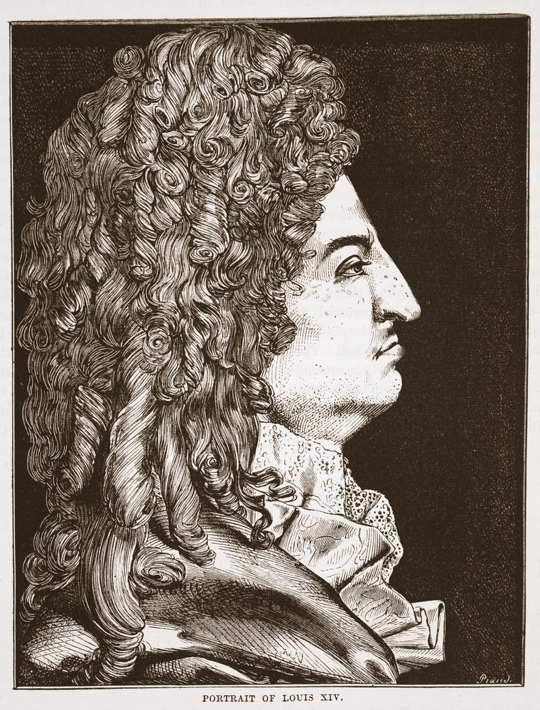 Portrait of Louis XIV by English School: Fine art print