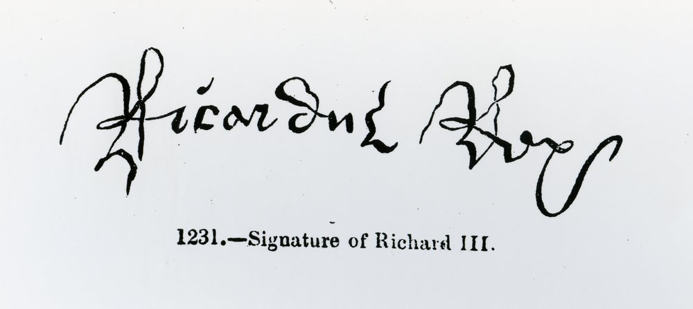 Signature of Richard III by English School: Fine art print