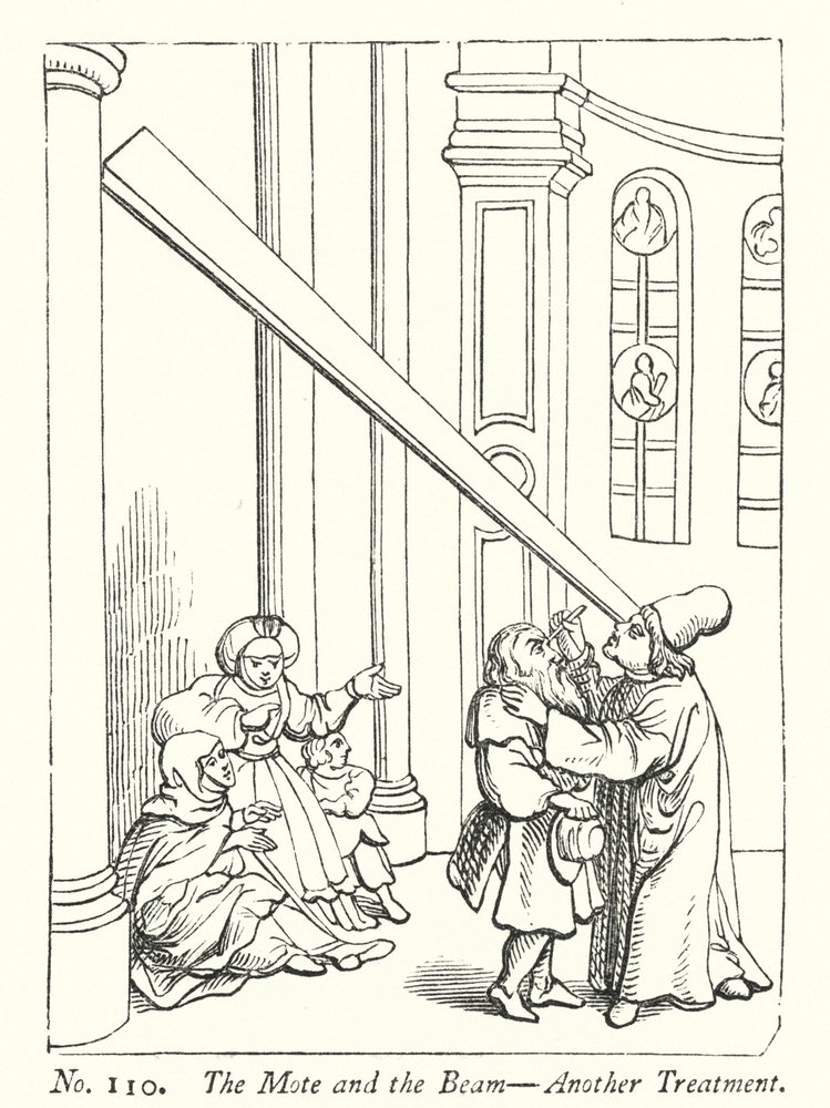 The Mote and the Beam, Another Treatment by English School