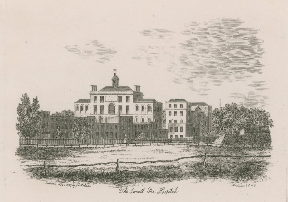 The Smallpox Hospital by English School: Fine art print
