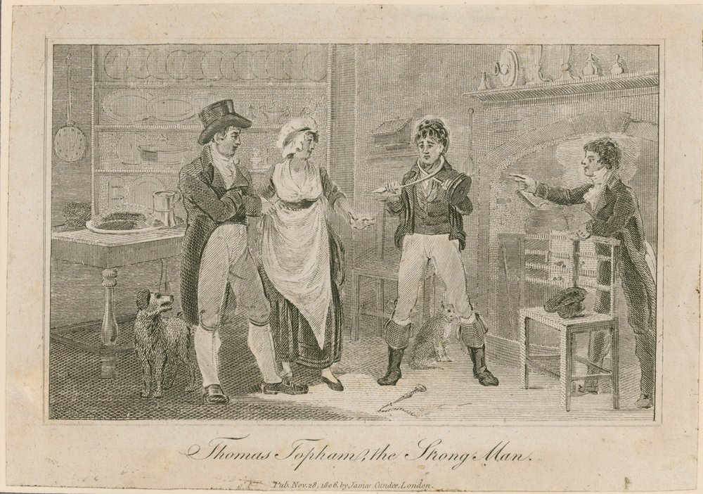 Thomas Topham, the strong man of Islington by English School